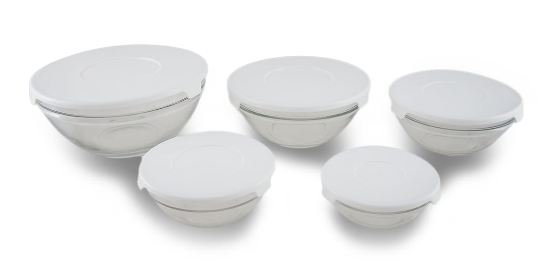 10 Piece Glass Food Storage Bowl Set w/BPA Free Lids - Walmart.com