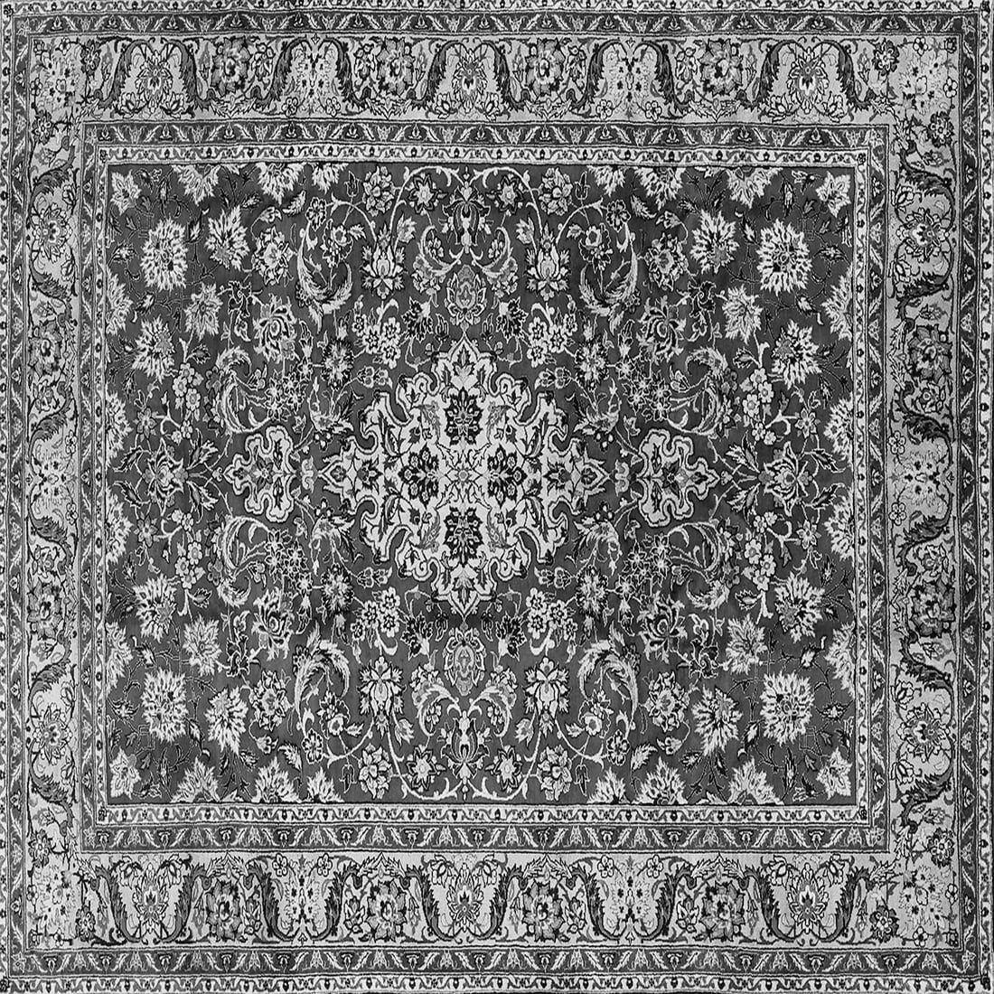Ahgly Company Indoor Square Persian Gray Traditional Area Rugs, 6 ...