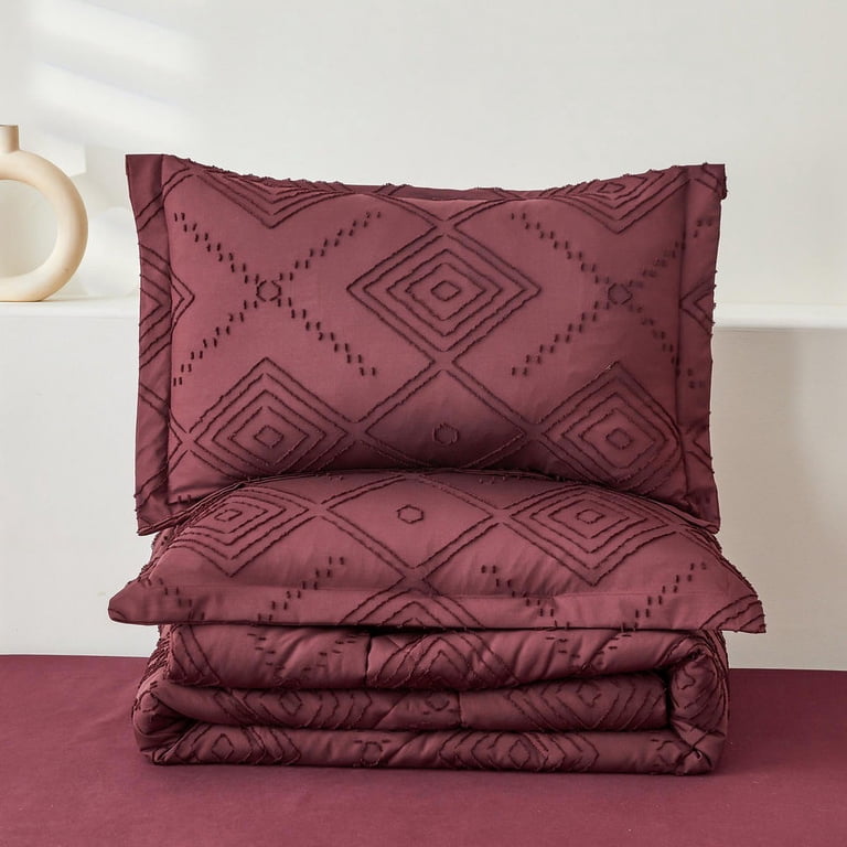 Wine Colored King Bedspreads 7 Piece King Elisa Bedding Comforter Set