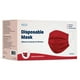 Disposable Face Masks 3-Ply Individually Wrapped , 50ct - Red - Walmart.com