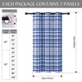 Blue and White Checkered Pattern Blackout Curtains,Triple Weaved Fabric ...