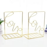 2 Pack Love Shaped Book Stoppers Decorative Bookends - Walmart.com