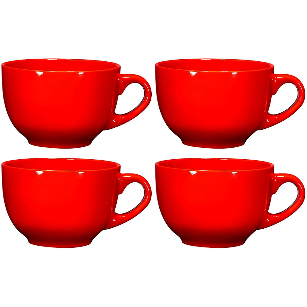 Jumbo Soup Bowl And Cereal Mugs Wide Ceramic Mug Set Of 4 24 Ounce By