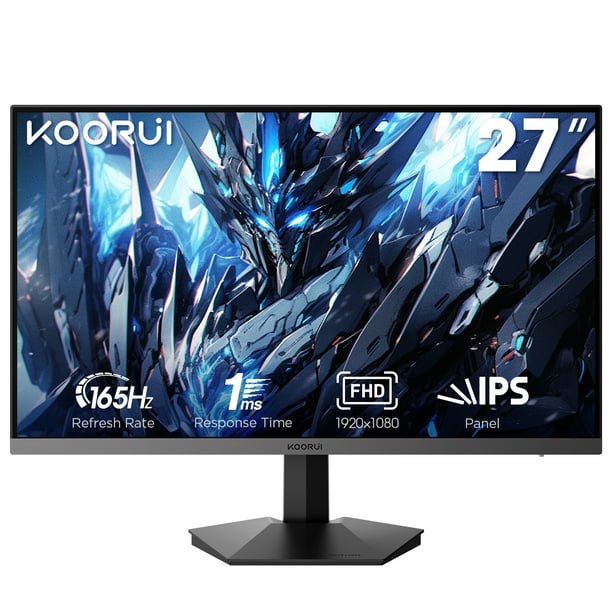 KOORUI 27'' 165Hz 1ms FHD Gaming Monitor, 1920 x 1080p, IPS ,75 x 75 mm ...
