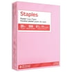 "Staples 30% Recycled 20lbs Pink Printer Sheets, Pastel Colored Copy ...
