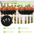 6 Pack 24 Inch Black Felt Window Box Liners- Fabric Trough Replacement ...