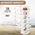 7-Tier Rotating Shoe Rack Tower for Shoes, High heels, Handbags with 28 ...