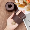 2M Flat Single Face Lychee Pattern Imitation Leather Band Coconut Brown ...