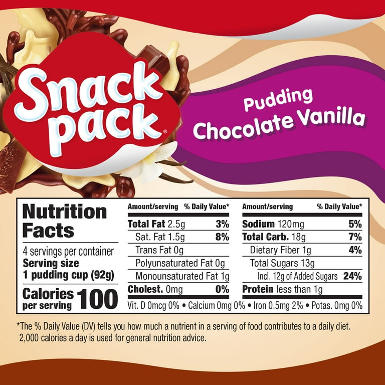 Snack Pack Pudding Nutrition Label