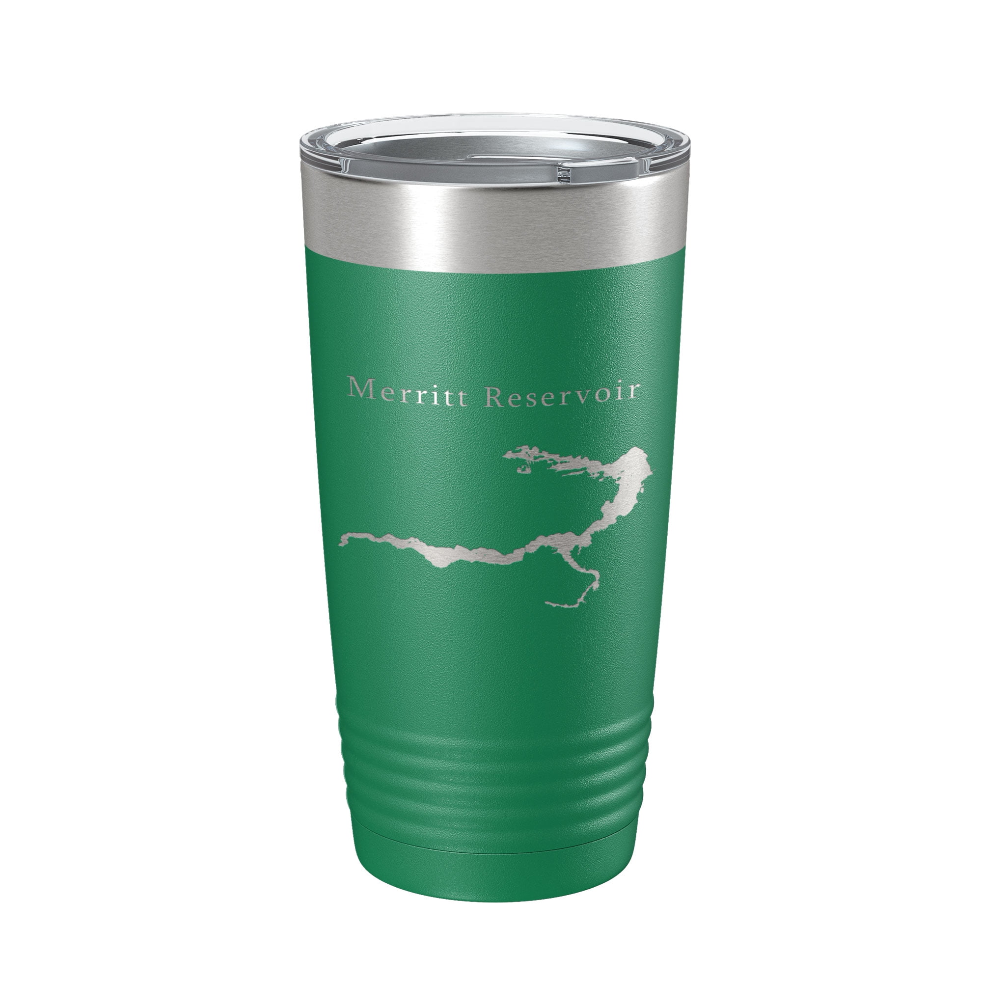 Merritt Reservoir Tumbler Lake Map Travel Mug Insulated Laser Engraved ...