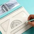 Yunuuuoa 4 Packs 4-Piece Geometry Ruler Set with Protractor and ...