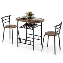 Vineego 3 Pieces Dining Set for 2 Small Kitchen Breakfast Table Set ...