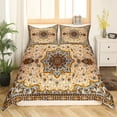 YST Persian Orange Bedding Sets Full Teal Oriental Medallion Comforter ...