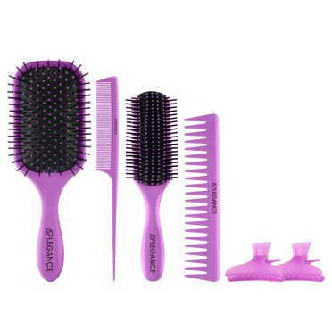Nyidpsz 5Pcs Hair Brush Comb Set with Shelf Hair Styling Tools ...