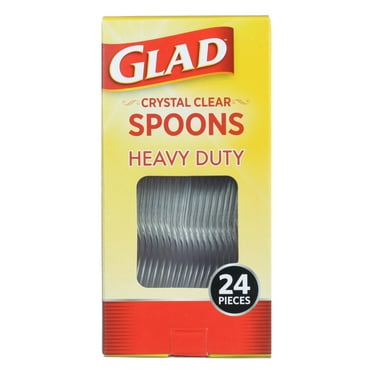 100 Pc White Strong Disposable Plastic Spoons Cutlery Utensils Party ...