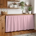 Cabinet Curtains 32"W x 55"L, Solid Pink Sink Skirt for Bathroom ...