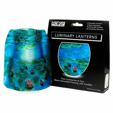 Modgy Lumizu Collapsible 4pc Luminary Lantern Set - Tiffany Poppies ...