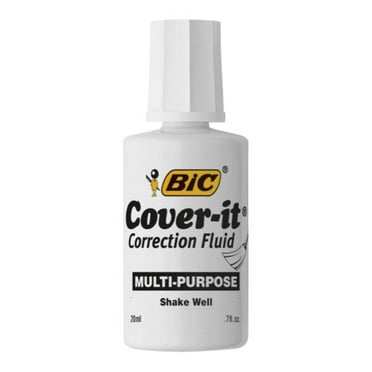 BIC Extra Coverage Correction Fluid, White, 2- Count - Walmart.com