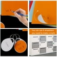 50 Pack Plastic Key Tags with Split Ring, Writable Round Key Tags with ...