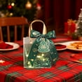 Christmas Transparent Handheld Gift Bag Green Color Plastic Material ...