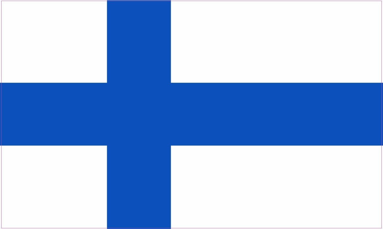 5in x 3in Finland Finnish Country Flag Bumper Sticker Decal Window ...