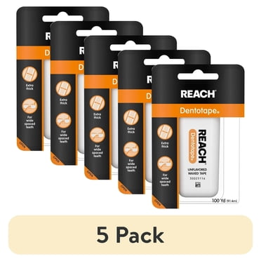 Reach Dentotape Extra Wide Waxed Dental Floss, Unflavored, 100 Yards ...