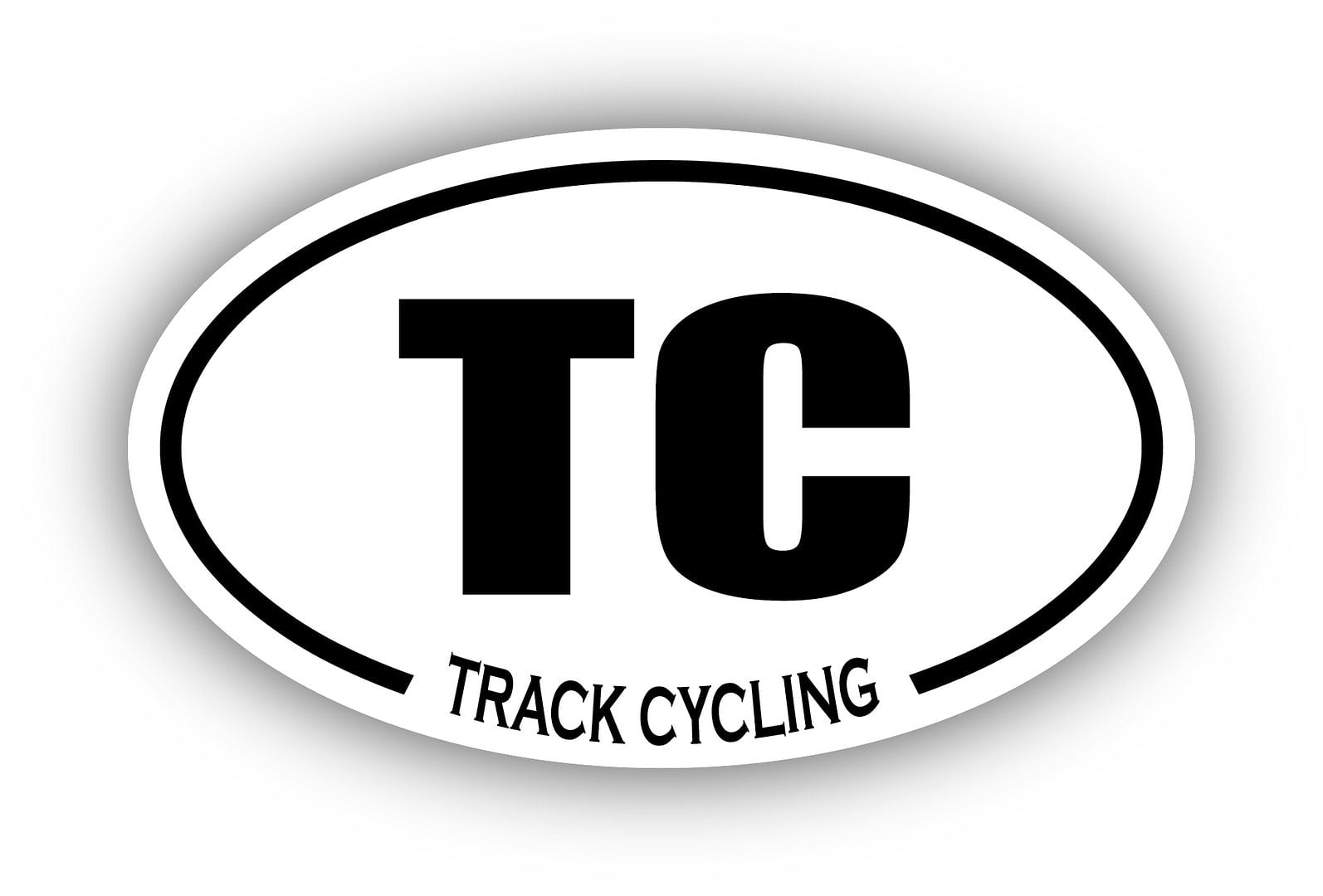 Track Cycling TC Oval Bumper Sticker 3M Vinyl Decal 3 in x 5 in ...