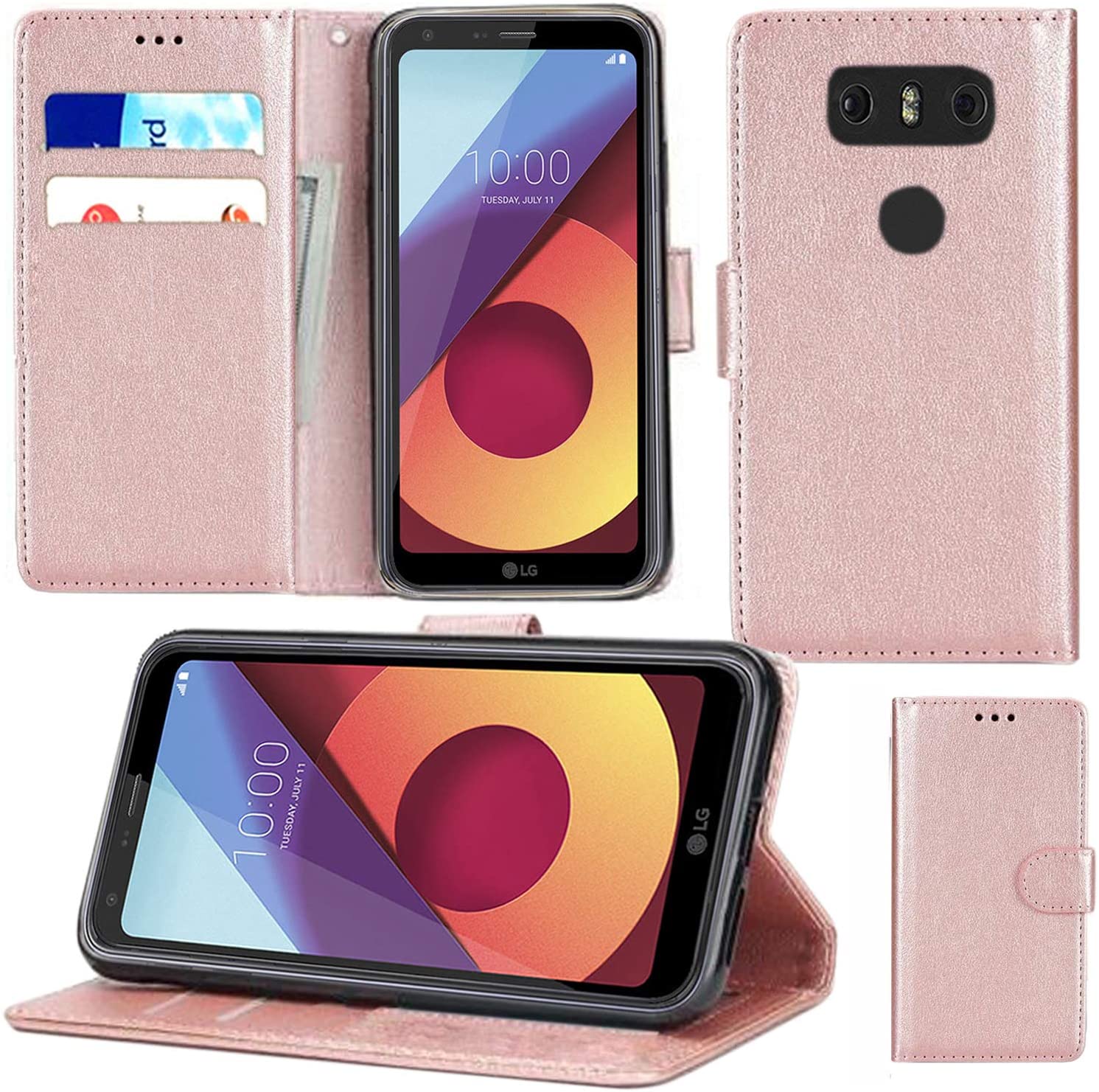 for LG G6 Case,Shock-Resistant PU Leather Mangntic Wallet Book Flip ...