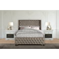 Hillsdale Memphis Tufted Upholstered Pewter Faux Leather Queen Bed ...