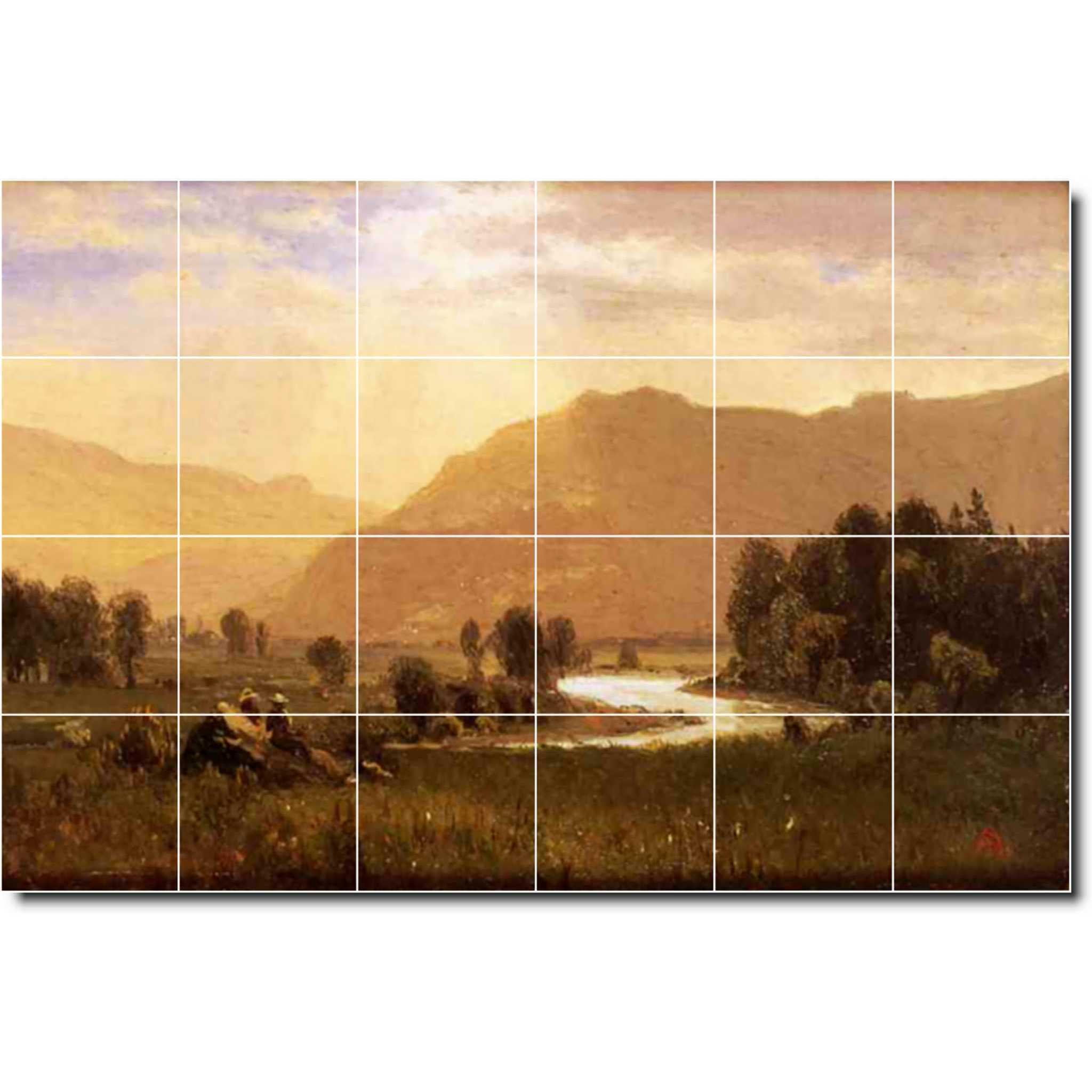 Ceramic Tile Mural-Albert Bierstadt Landscapes Painting 24. 48" w x 32 ...