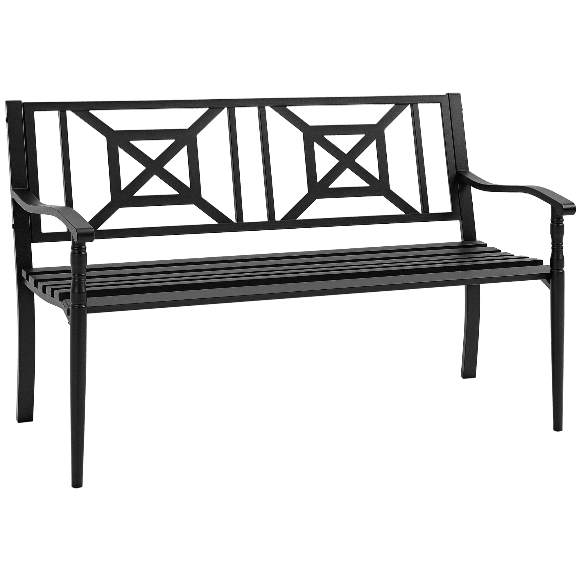 Click here for Outsunny Steel Garden Bench 2-Person Patio Lovesea... prices