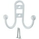 Mainstays, Double-Hook White Hoop Coat Hook, Mounting Hardware Included ...
