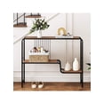 2-Tier Console Table, 35.5" Narrow Entryway Table W/Irregular Storage ...