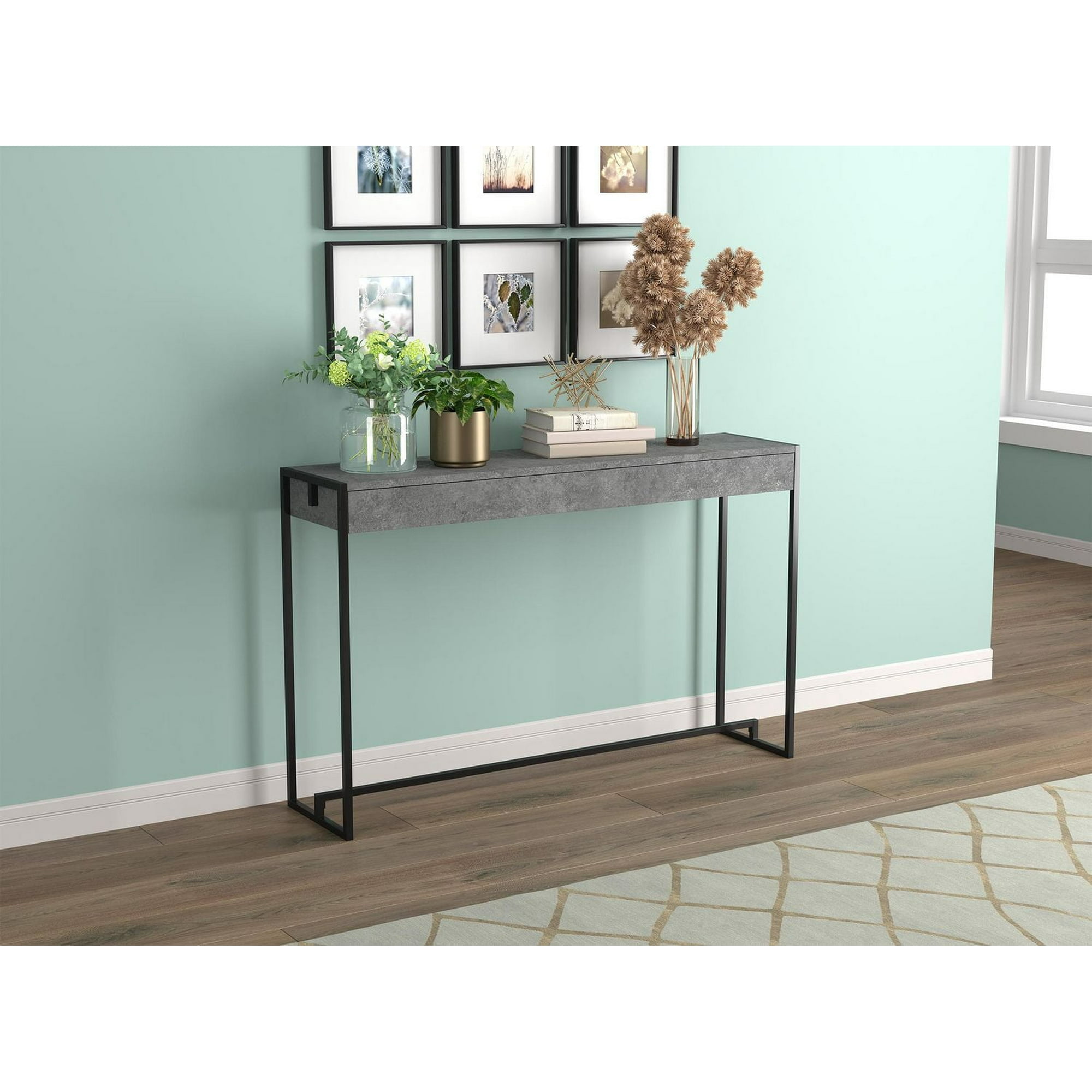 Click here for Safdie & Co. Console Table 47l Dark Cement Black M... prices