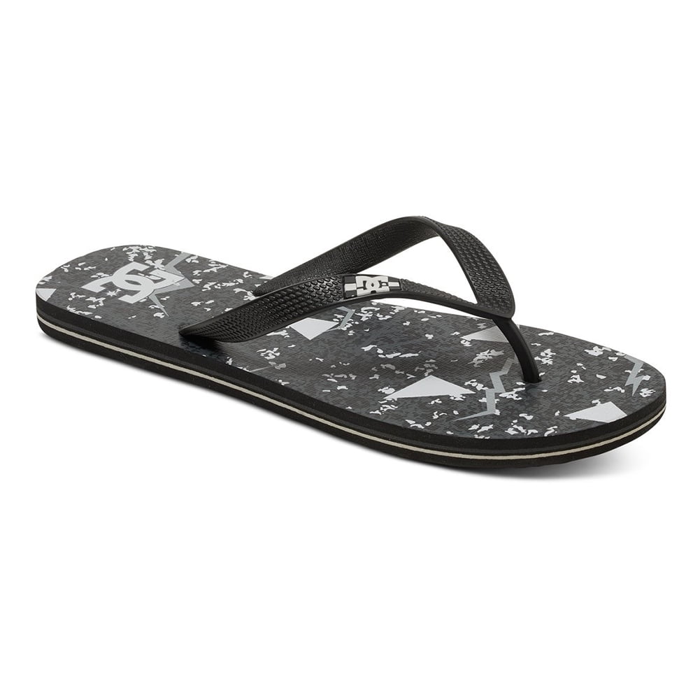 DC Men's Spray Graffik Flip Flop Comfort Casual Sandals Black Rubber 7 ...