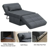 Aukfa 36 Folding Chaise Futon Convertible Sofa Bed - Walmart.com