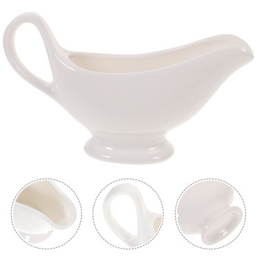 Bruntmor 20 Oz Ceramic Gravy Boat & Sauce Server with Tray in Red ...