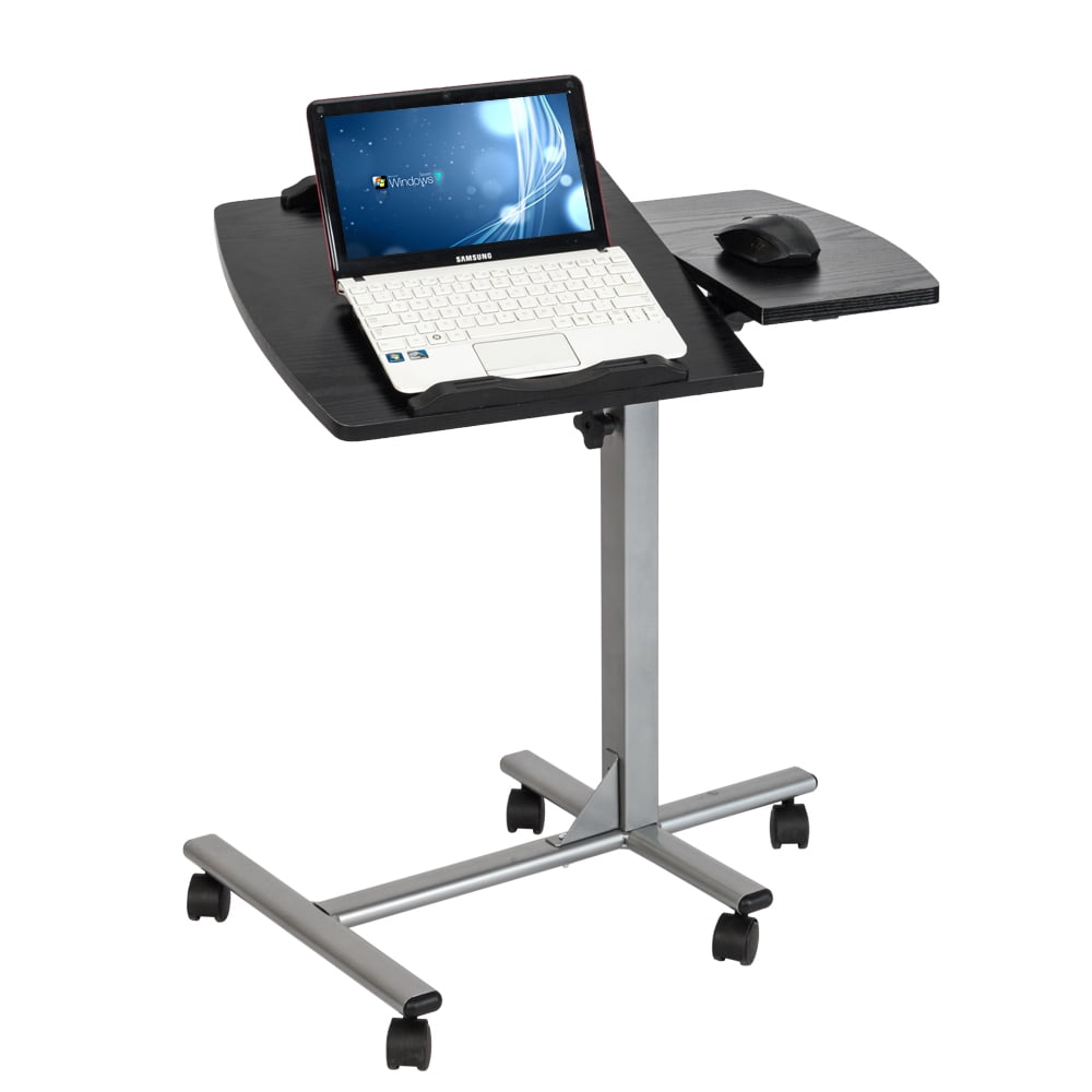 QXDRAGON Adjustable Angle & Height Rolling Laptop Notebook Desk Stand ...