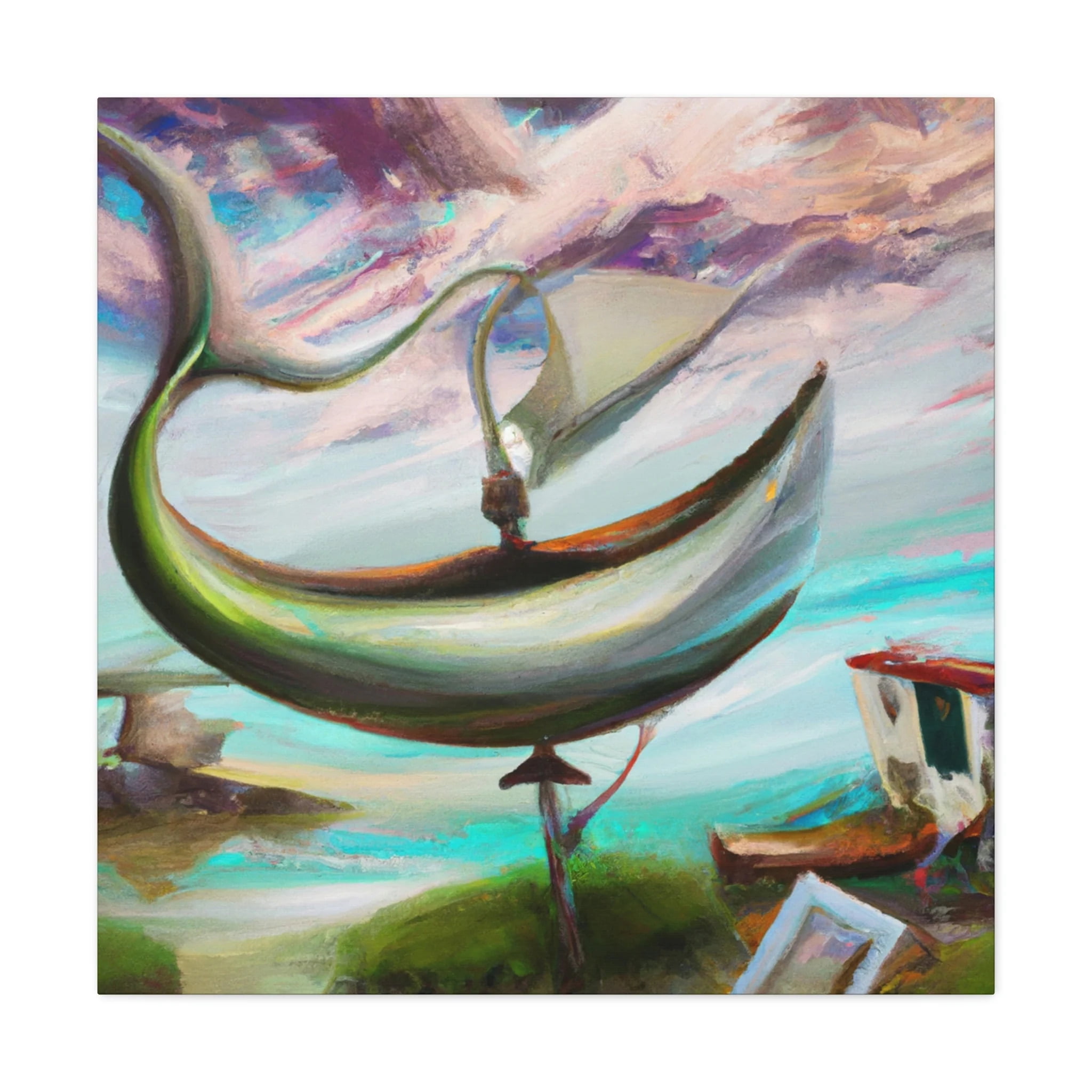 Fishing Boat Surrealism - Canvas - Walmart.com
