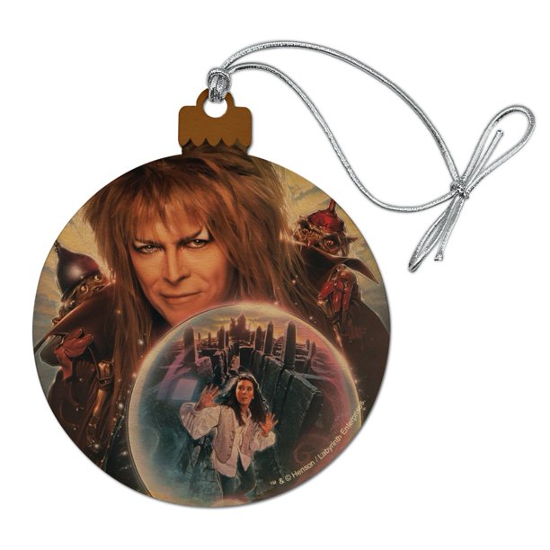 Labyrinth Crystal Ball Goblin King Jareth David Bowie Wood Christmas ...