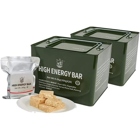 BDH 900 High Energy Bar MRE 40 Pack with 2*Tin Boxes/36800 Calories ...