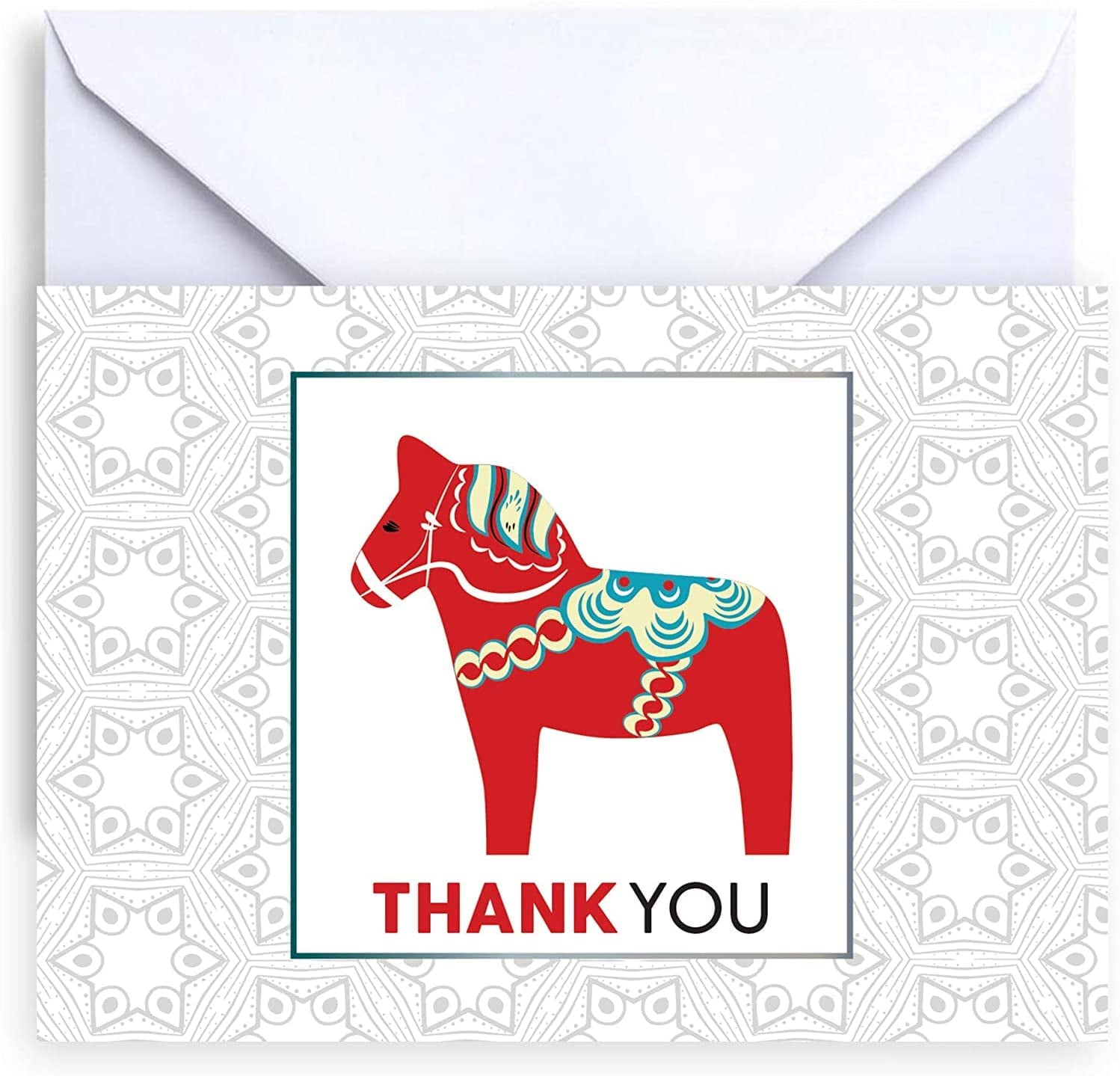 Paper Frenzy Dala Horse Collection Thank You and Note Cards with ...