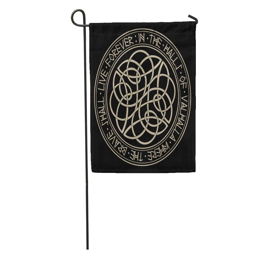 JSDART Viking Scandinavian Pattern and Circle of Norse Runes White ...