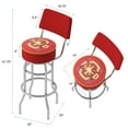Trademark Global Fire Fighter Padded Bar Stool with Back - Walmart.com