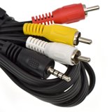 3.5mm Jack Plug Male to 3 RCA Adapter to RCA Male Audio Video AV Cable ...