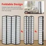 Dkelincs 4 Panel Room Dividers Folding Privacy Screen 6FT Portable Wood ...