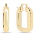 18K Gold Vermeil Rectangular Hoop Earrings - Walmart.com