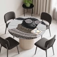Black Sheep Round Fitted Table Cover Glasses Brown Sweater Wood Grain ...