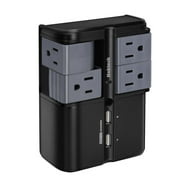 Aduro Surge Protector 6 Outlets Power Strip Station with USB (2 Ports 2 ...