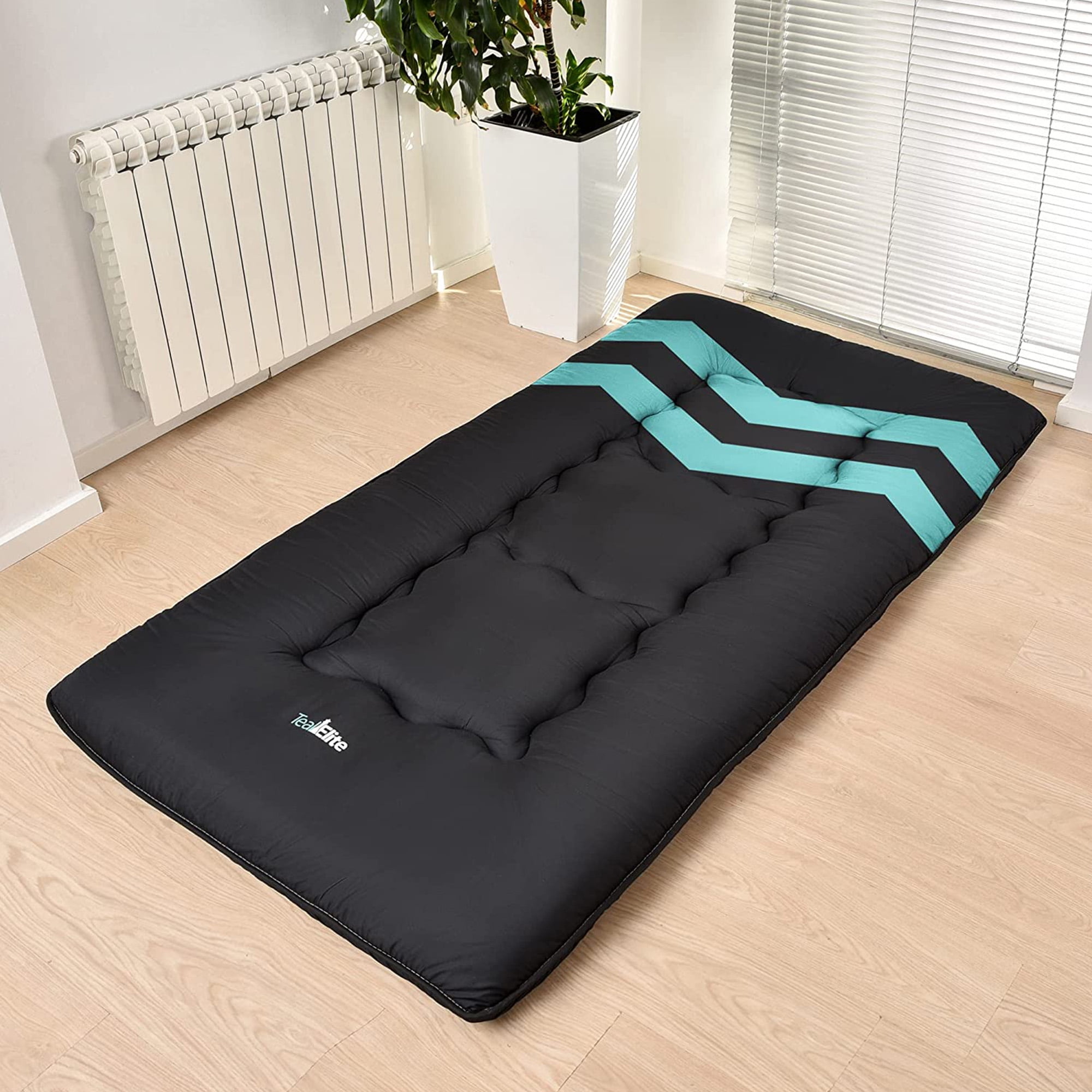 Teal Elite Japanese Futon Mattress Tatami Roll Up Sleeping Mat, Twin ...